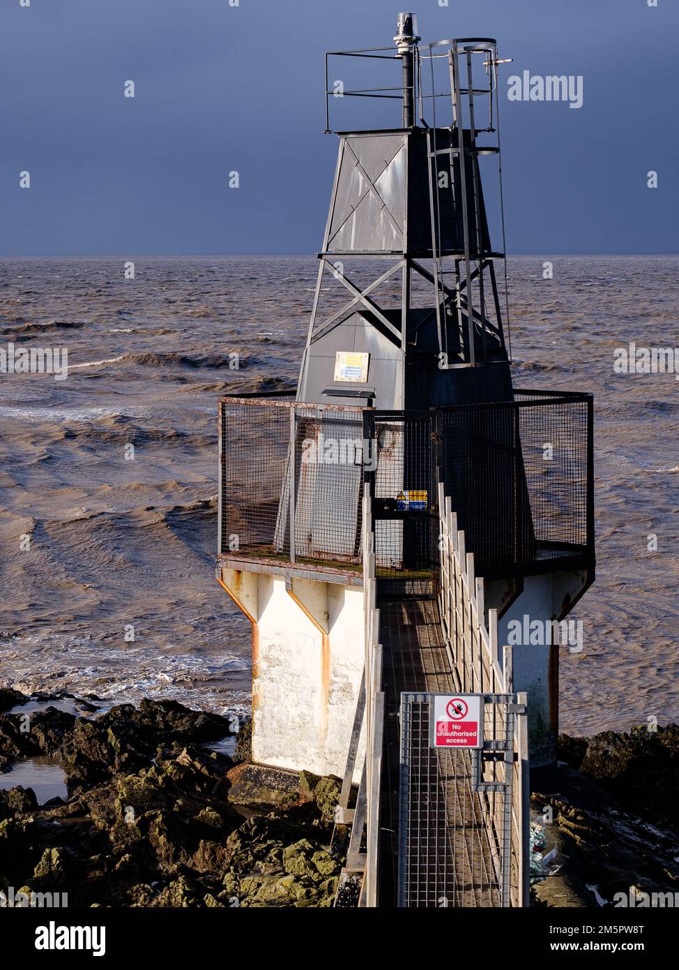 the lighthouse at Battery Point, Portishead, North Somerset. Originally ...