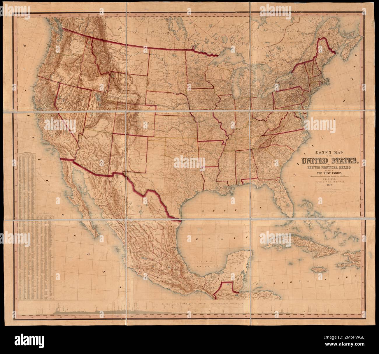 Case's map of the United States, the British provinces, Mexico, and ...