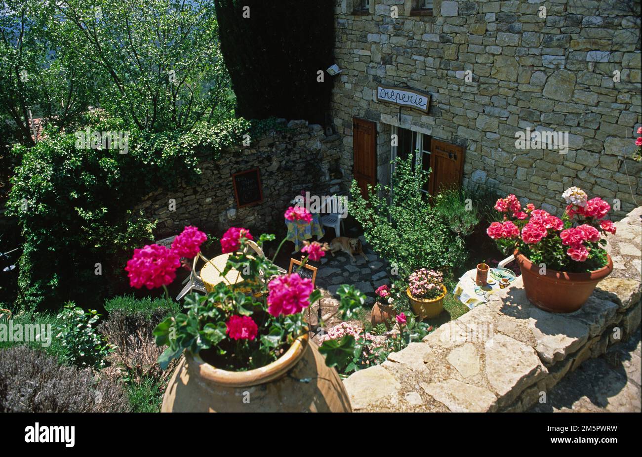 Old typical perched village of Bargème, the highest in the Var Stock ...