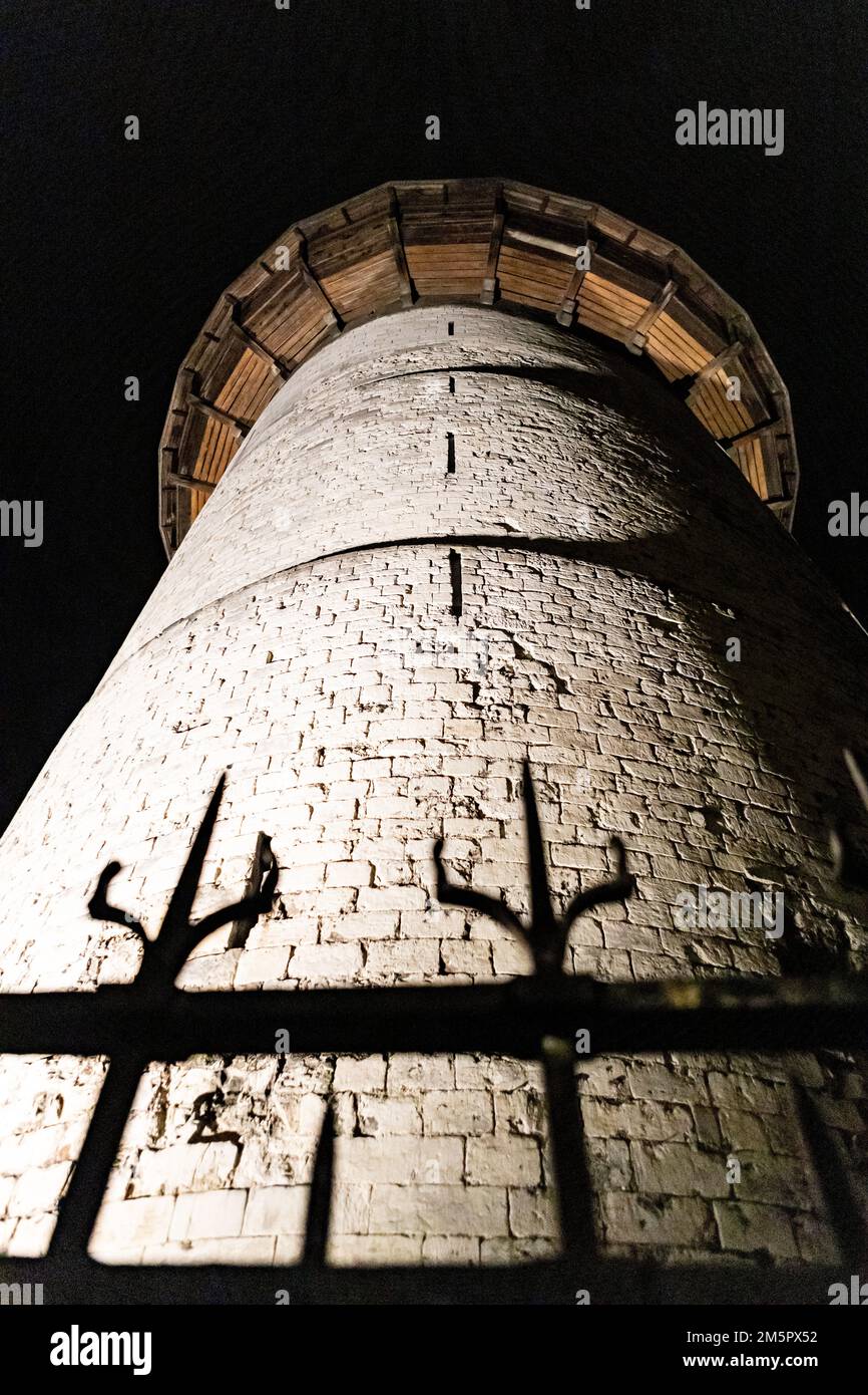 Rouen Castle Tower at night Stock Photo - Alamy