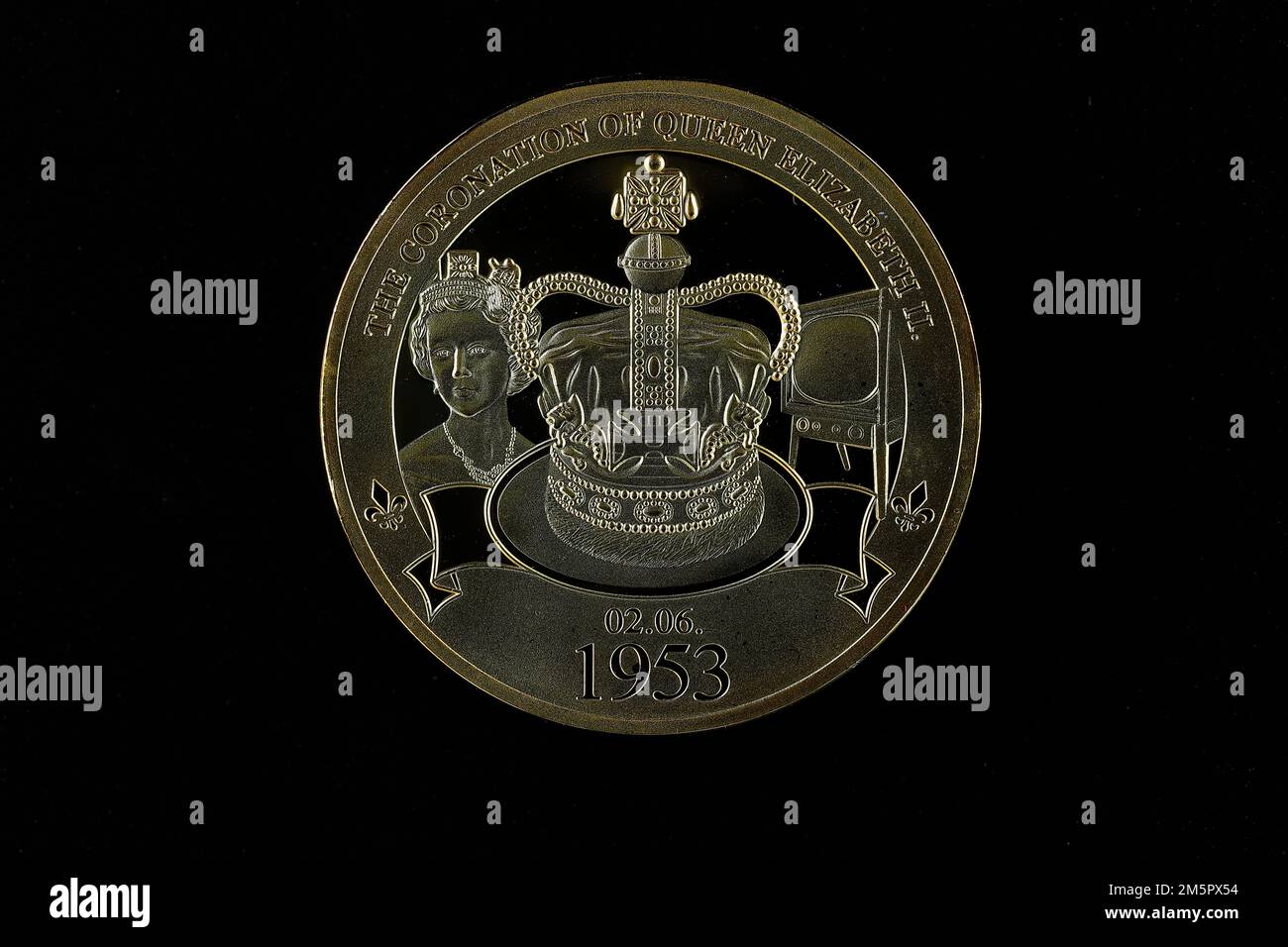 Queen elizabeth ii coin 1953 hi-res stock photography and images - Alamy