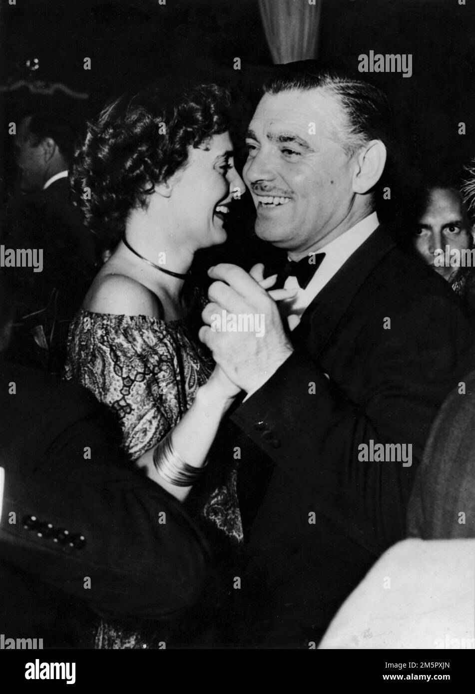 CLARK GABLE dancing at Ciro's in Hollywood with Mrs. NANCY ''SLIM ...