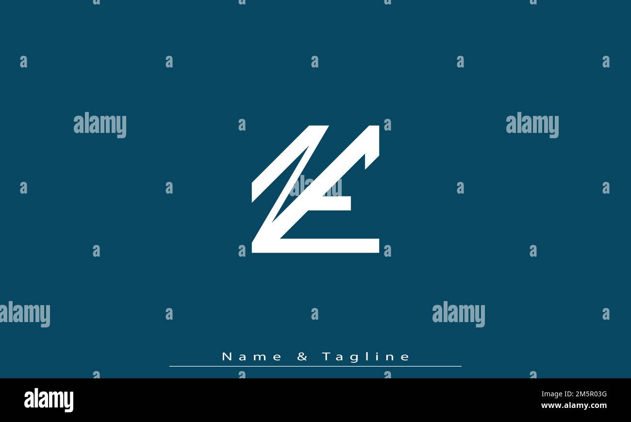 Alphabet letters Initials Monogram logo NE , EN Stock Vector Image ...