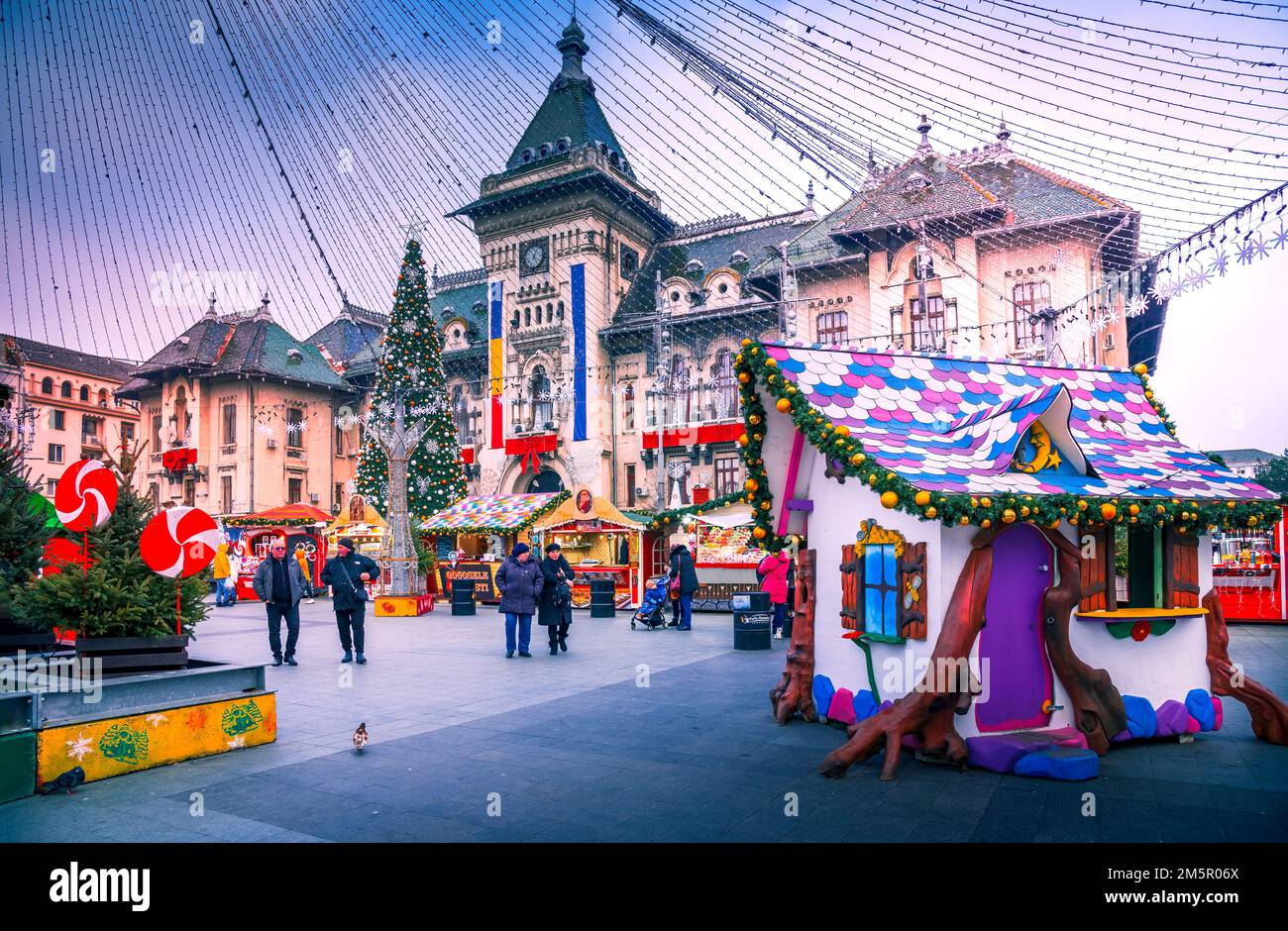 Craiova, Romania - December 2022. Charming Craiova Christmas Market ...