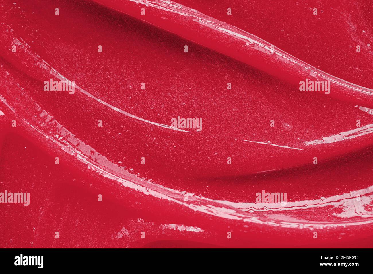 Color of the year 2023 Viva magenta. Red gel texture. Cosmetic clear ...