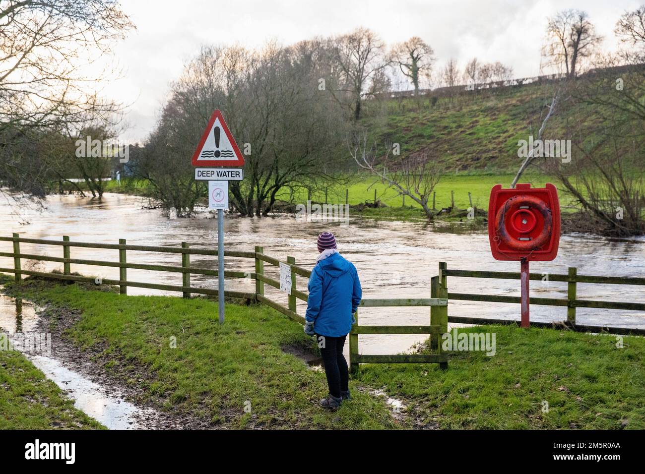A rambler looks on at the Ballinderry River outside Cookstown after ...