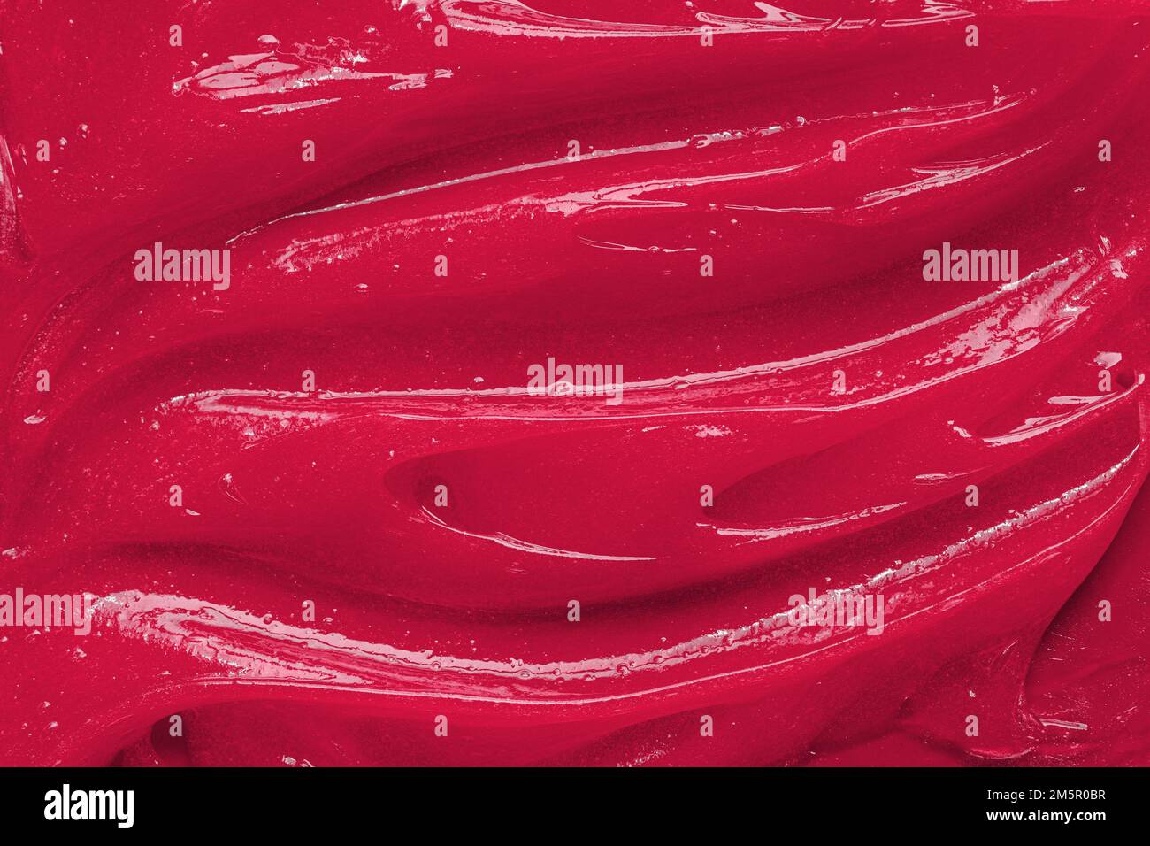 Color of the year 2023 Viva magenta. Red gel texture. Cosmetic clear ...