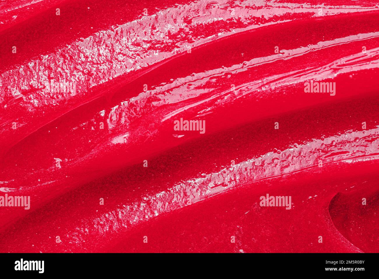 Color of the year 2023 Viva magenta. Red gel texture. Cosmetic clear ...