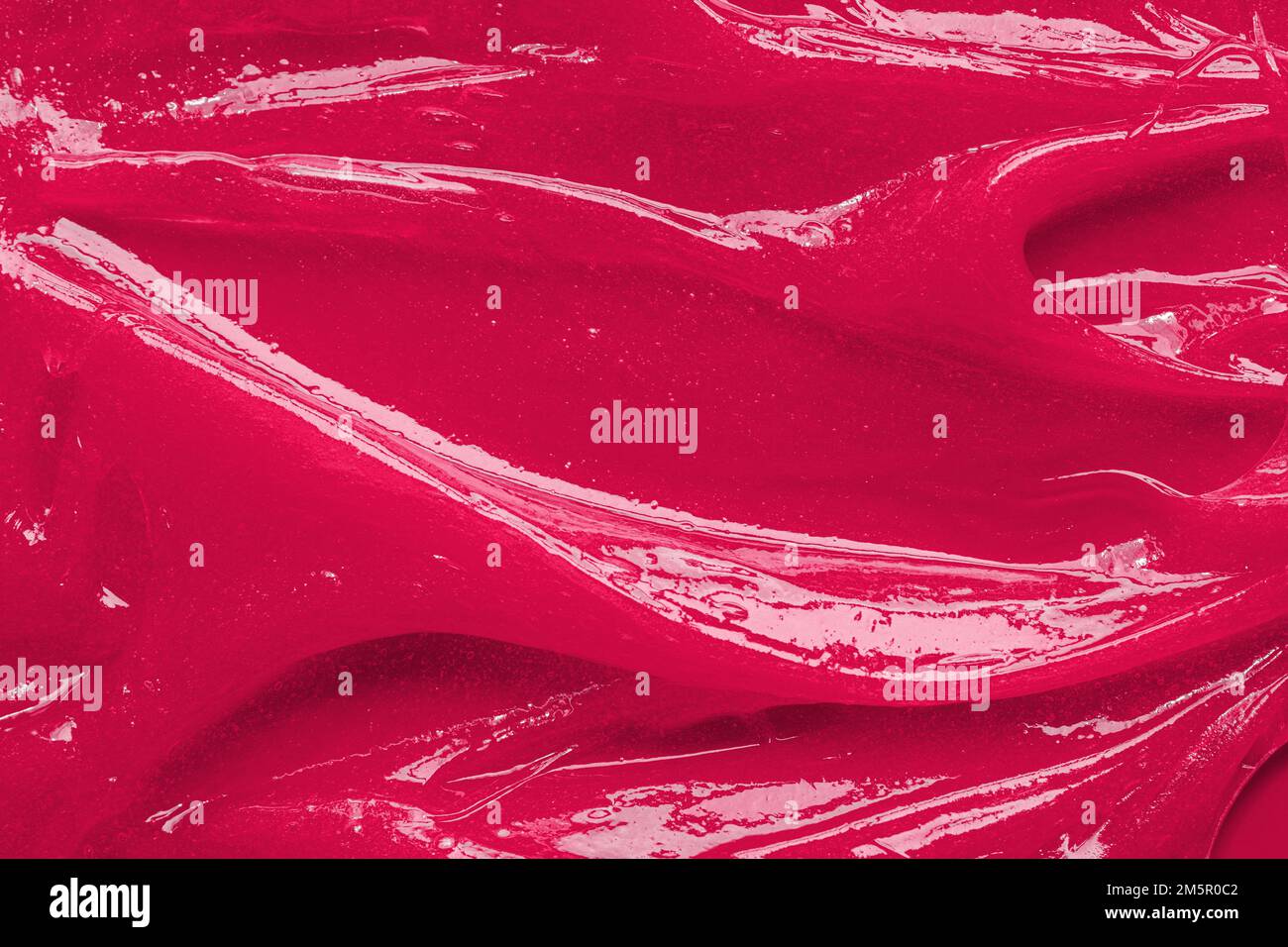 Color of the year 2023 Viva magenta. Red gel texture. Cosmetic clear ...