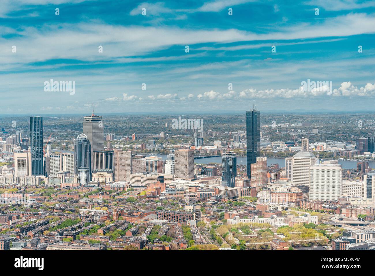An aerial view of downtown boston hi-res stock photography and images ...