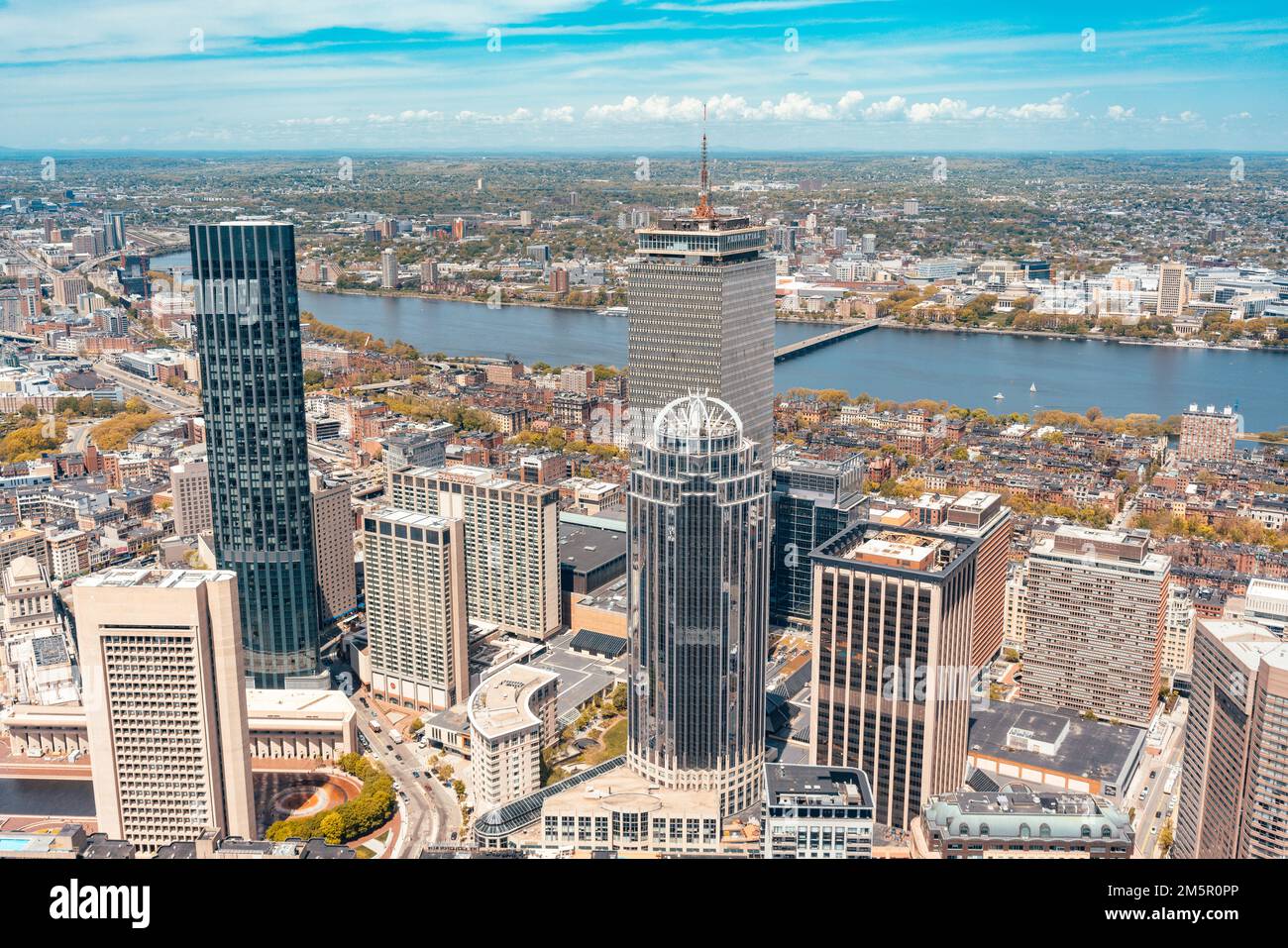 An aerial view of downtown boston hi-res stock photography and images ...