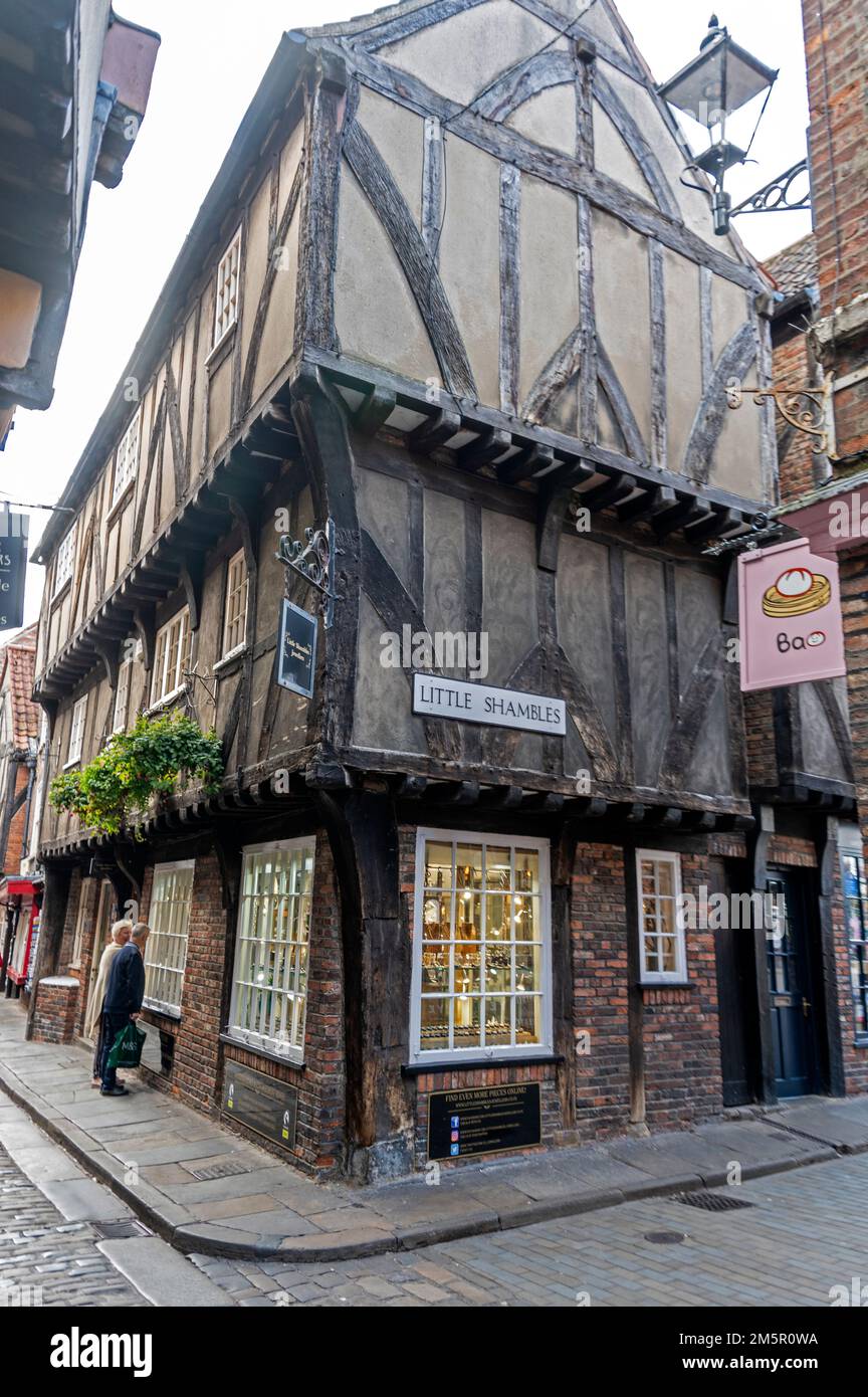 Little Shambles on the corner of The Shambles in the historic city of ...