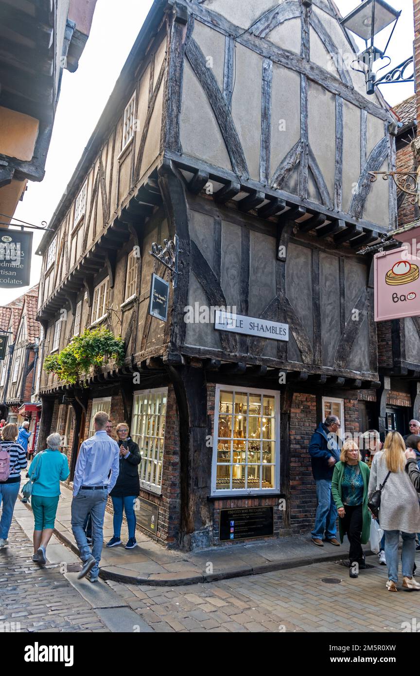Little Shambles on the corner of The Shambles in the historic city of ...