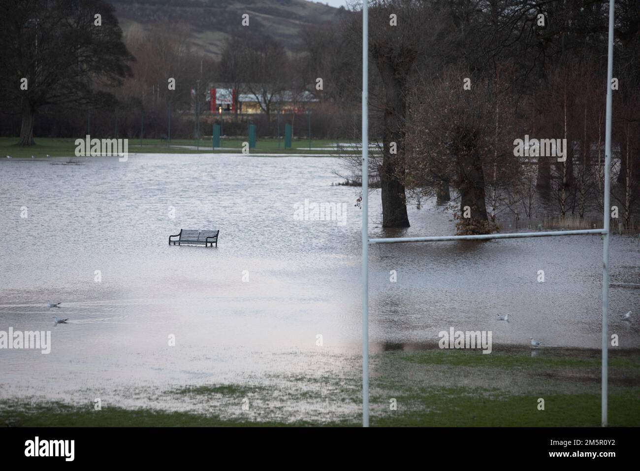 Edinburgh, UK. 30th Dec, 2022. UK weather, Heavy rain in Edinburgh ...