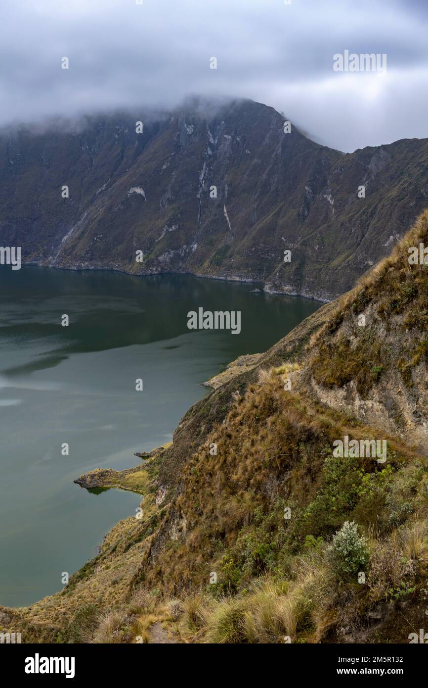 Crater lake Quilotoa in Ecuador Stock Photo - Alamy