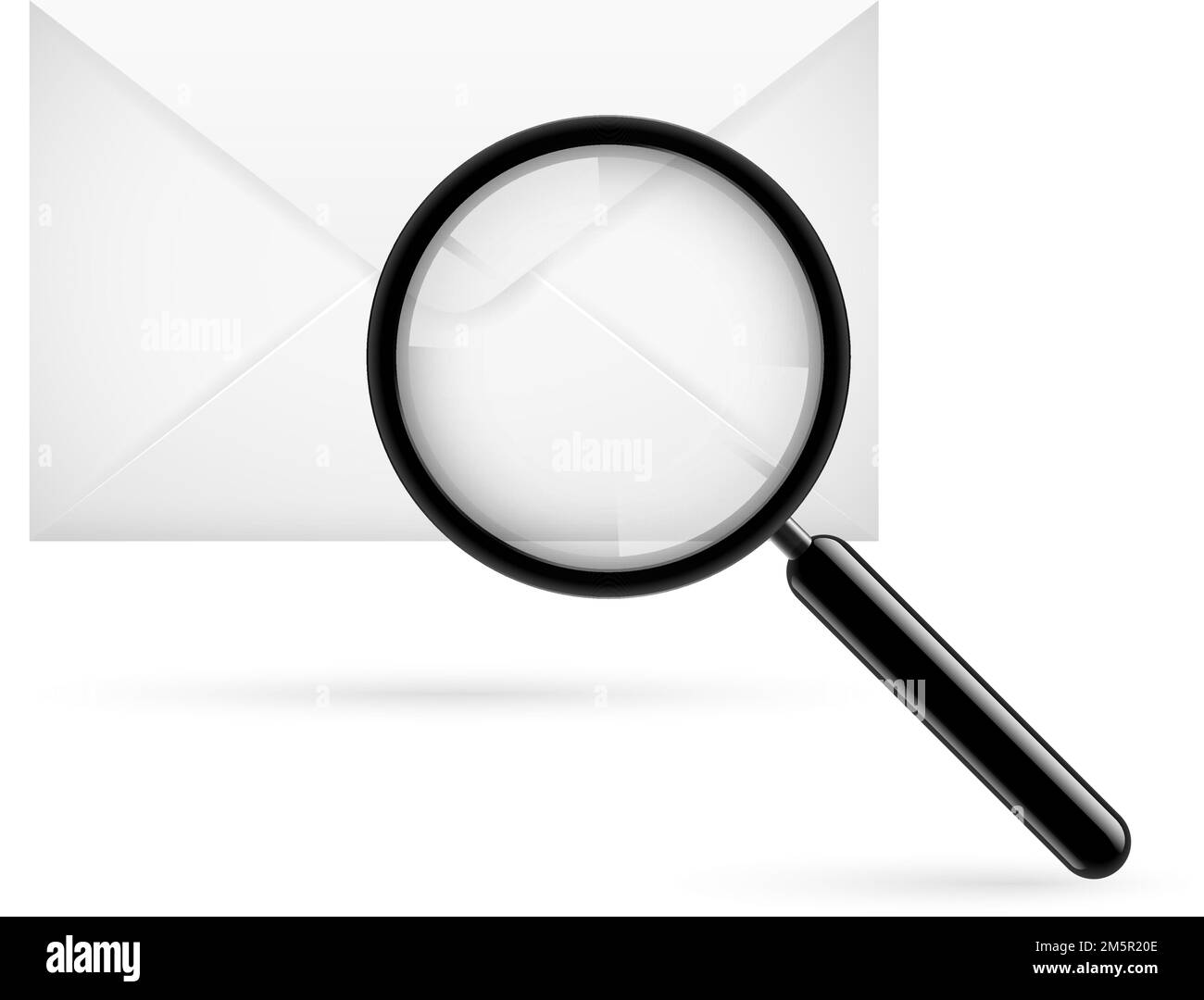Illustration of Searching Concept with White Empty Post Mail Envelope ...
