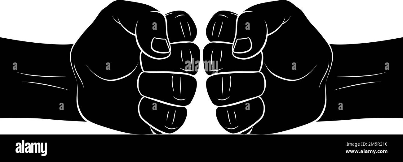 Two fists fight Stock Vector Images - Alamy