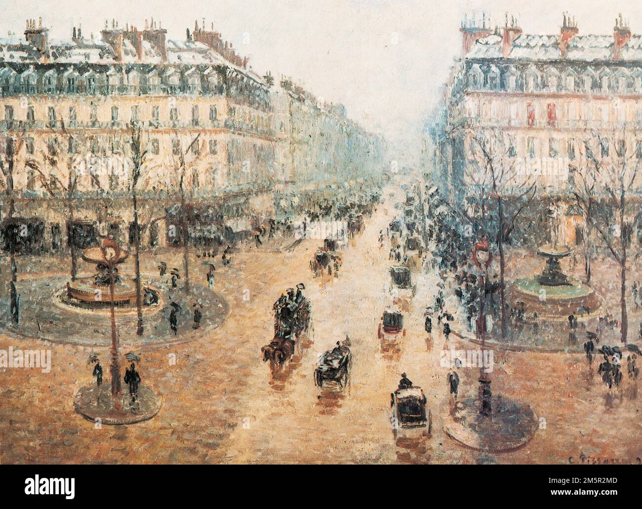 Painting By Camille Pissarro, Opera Passage In Paris. Camille Pissarro ...