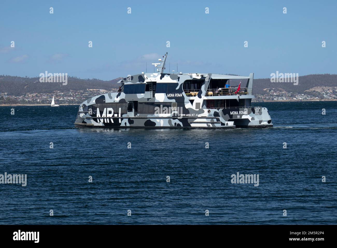Boat Mona Roma in the harbour at Hobart, the capital of Tasmania Stock ...