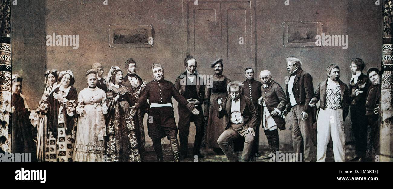 Scene From Nikolai Gogols Comedy, Government Inspector Also Known As ...