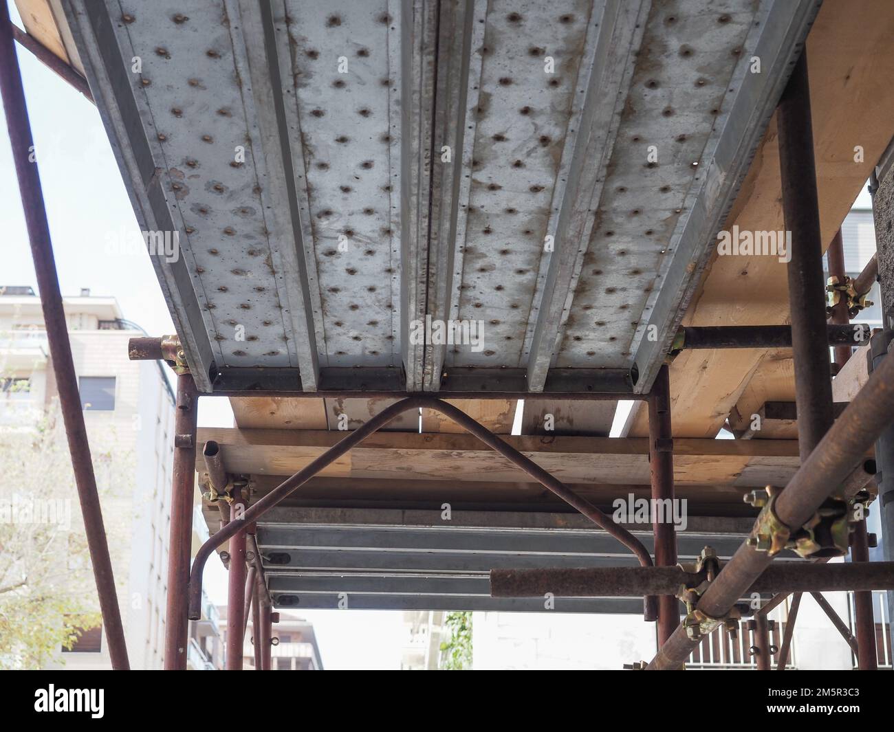 temporary pipes and joints scaffolding for construction works at ...