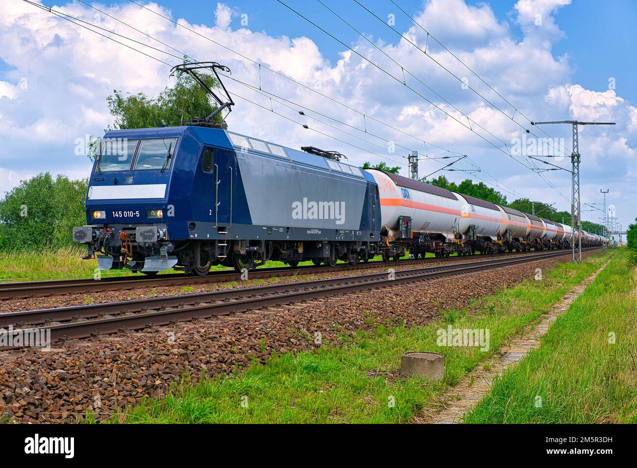 A class 145 Bombardier TRAXX electric locomotive on the rails in ...