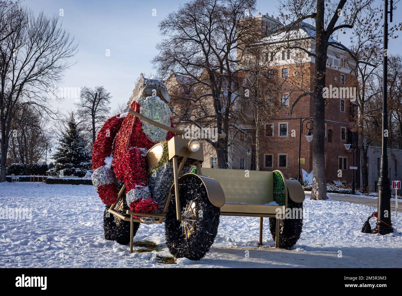 Topacz Castle, Poland - December 20, 2022: LED Christmas illumination ...