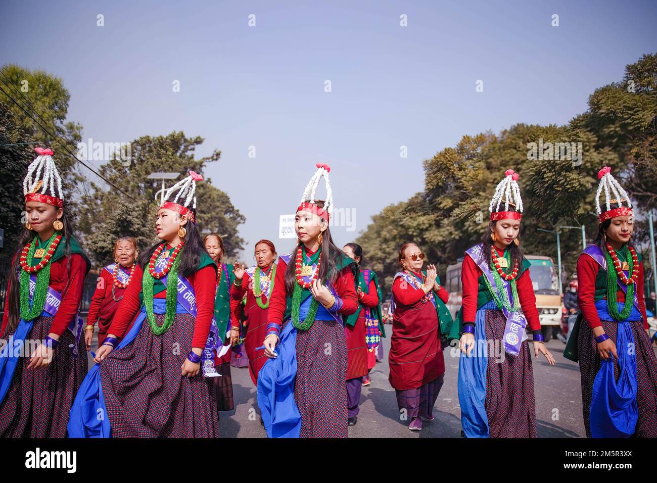 Kathmandu, Nepal. 30th Dec, 2022. People of the Gurung community ...