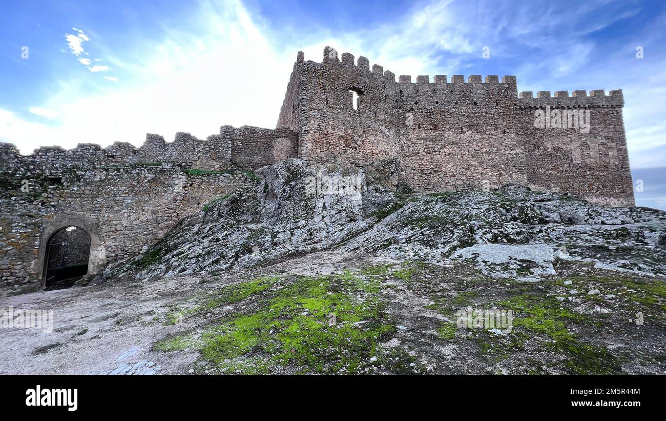 The castle of Montánchez is a fortress located on a hill in Cáceres ...
