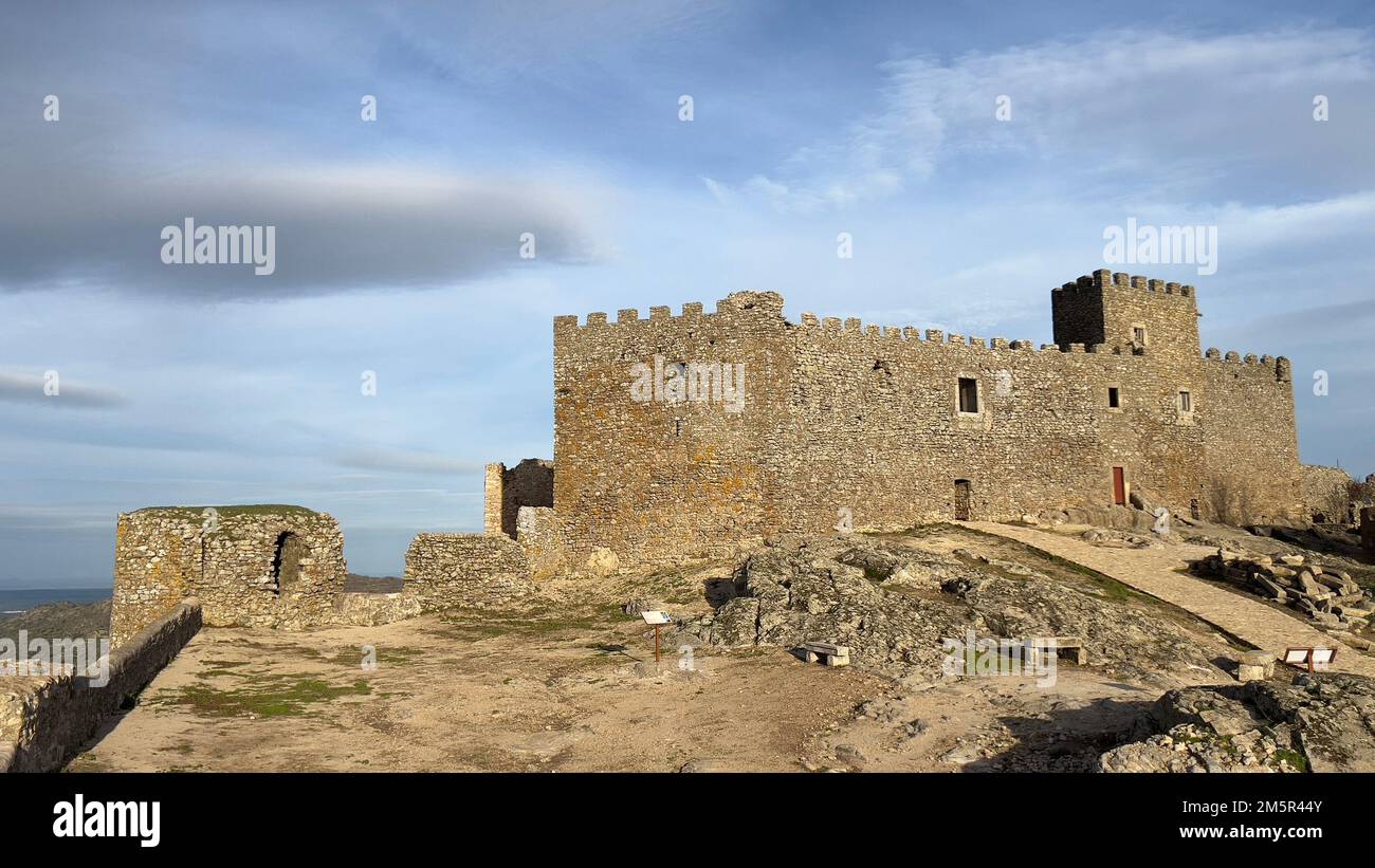 The castle of Montánchez is a fortress located on a hill in Cáceres ...