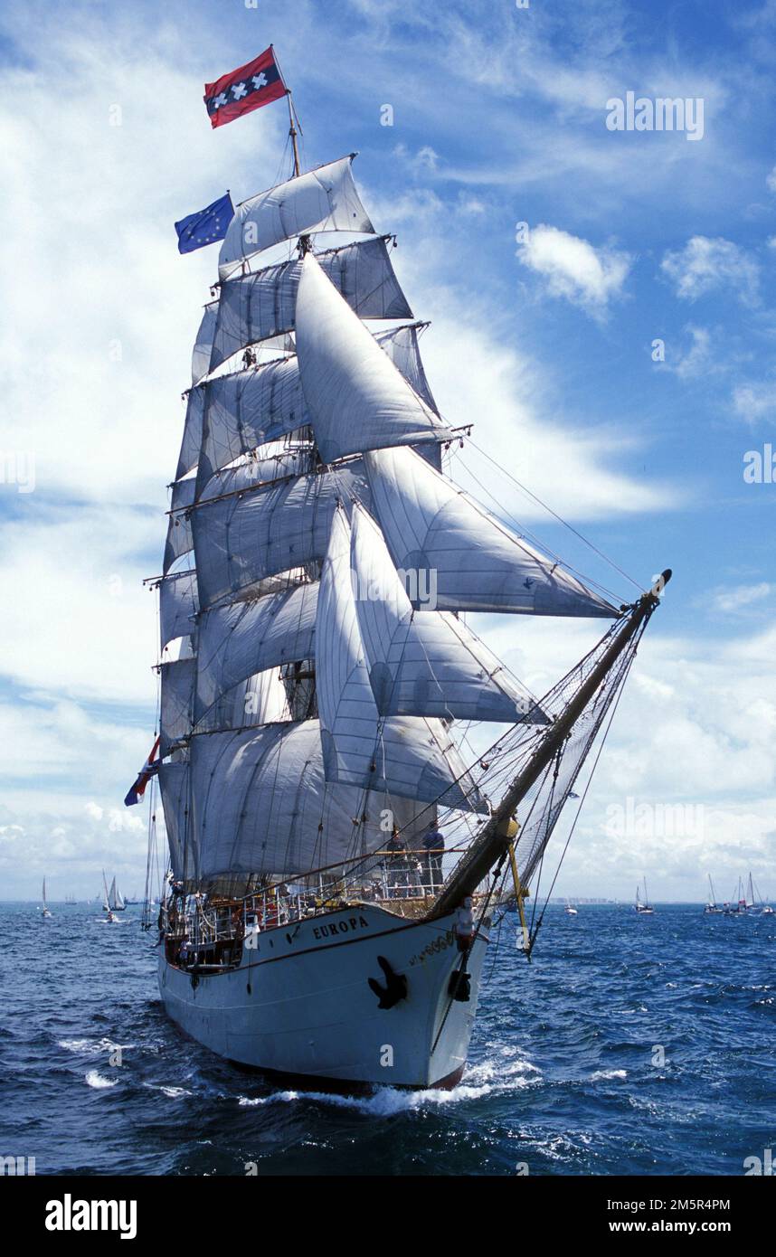 Dutch barque Europa, Cadiz race start, 2000 Stock Photo - Alamy