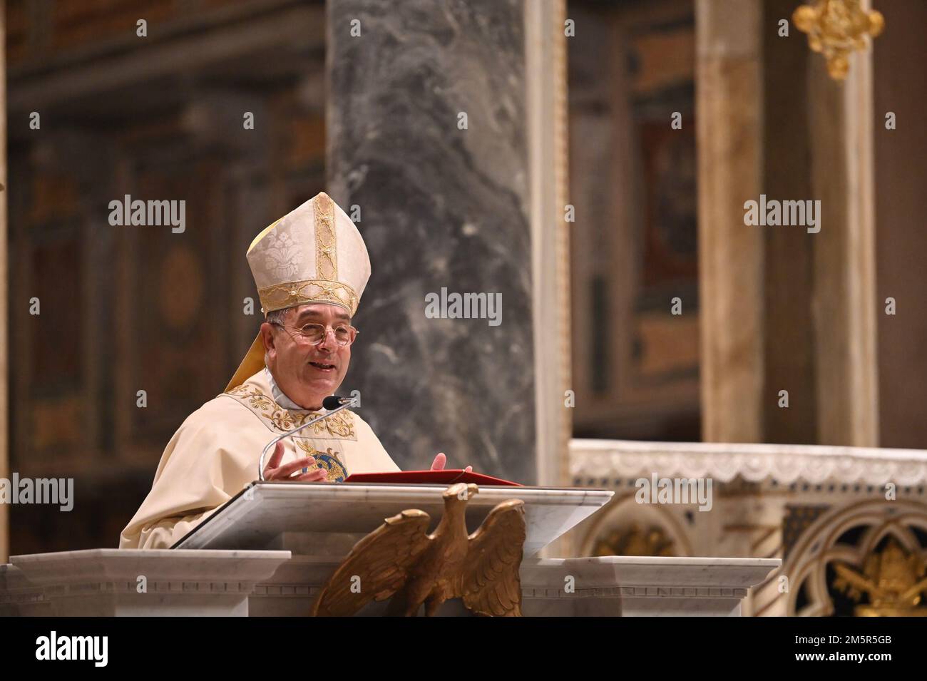 Rom, Italy. 30th Dec, 2022. Cardinal Angelo De Donatis speaks on the ...
