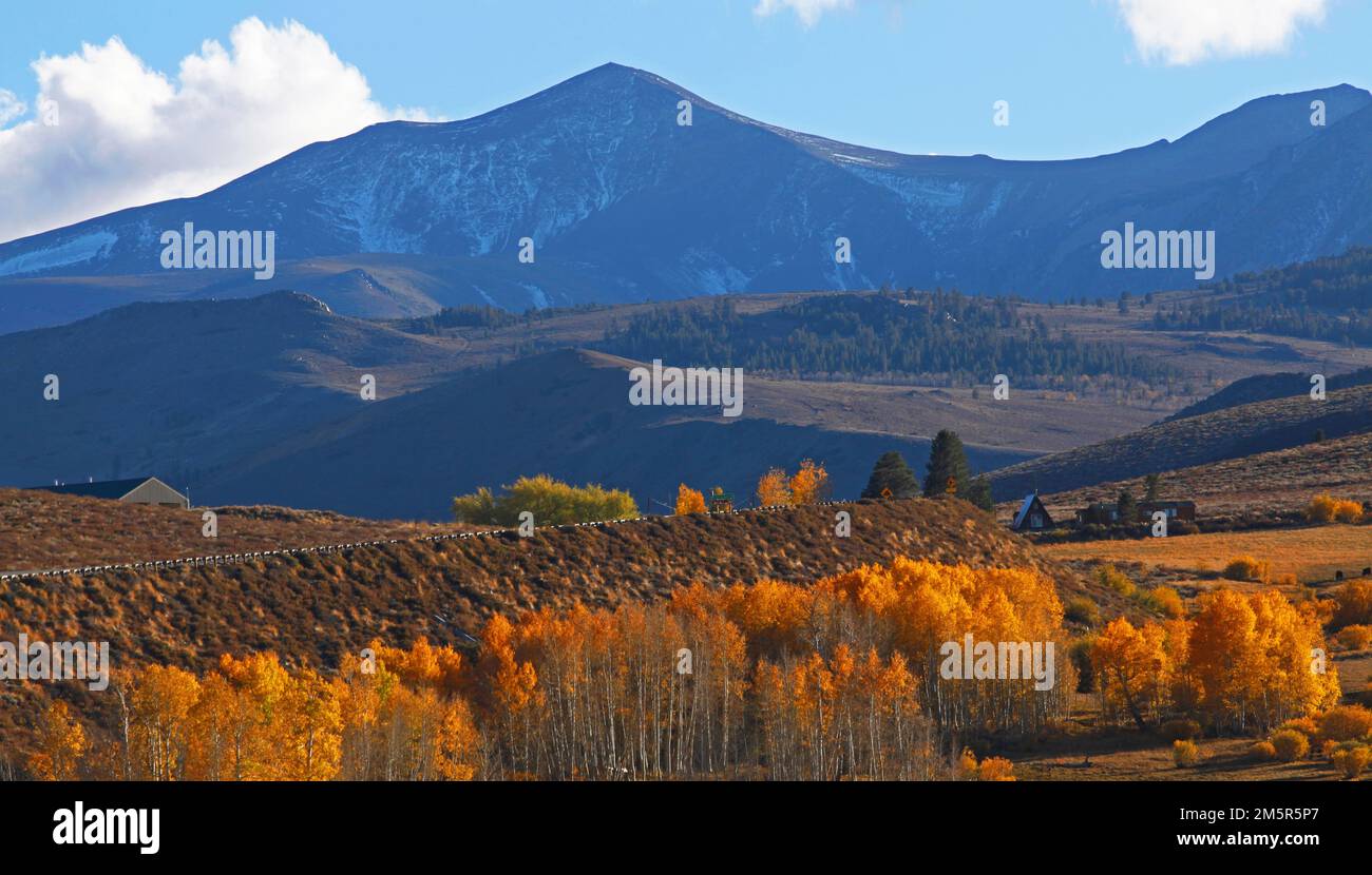 A scenic autumn landscape in Conway Summit, Eastern Sierra, California ...