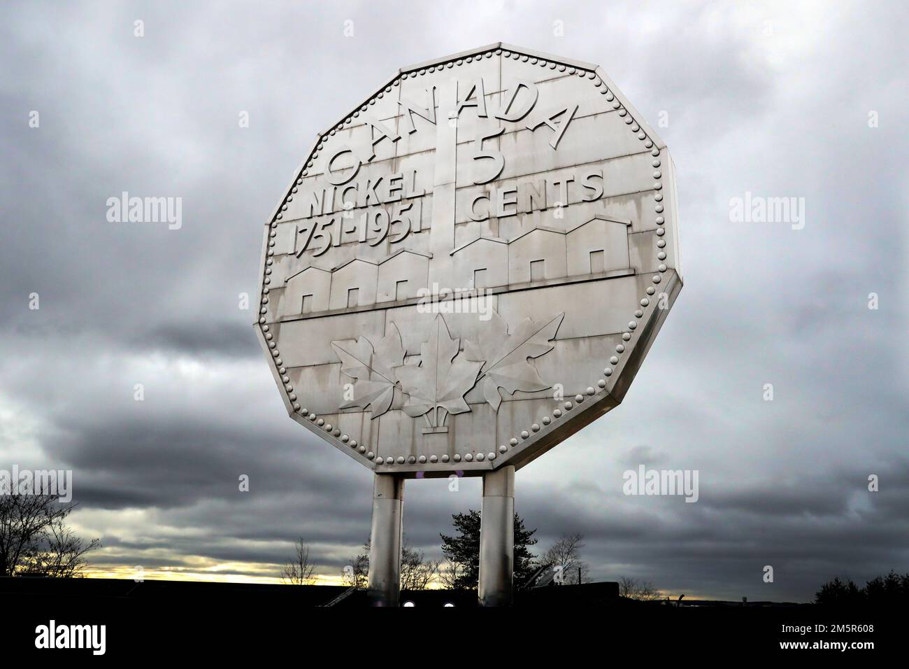 Nov 12 2022, Sudbury Ontario Canada. The Big Nickel stands at the ...