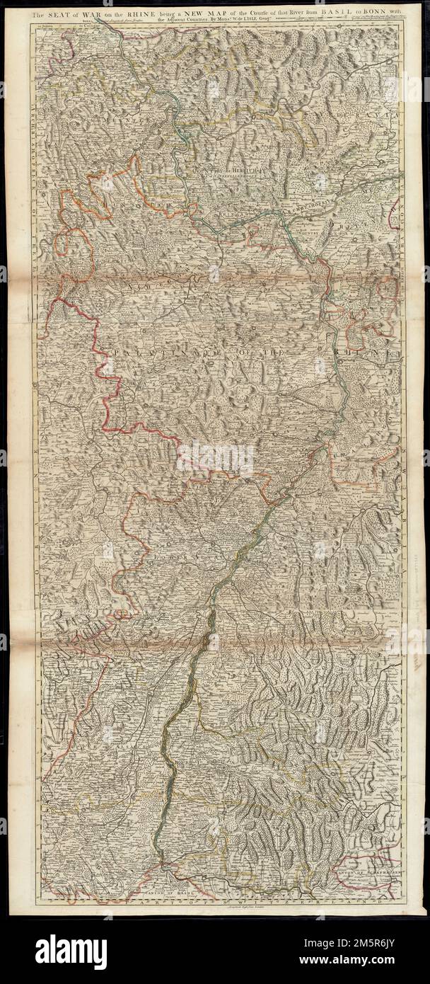 The seat of war on the Rhine being a new map of the course of that ...