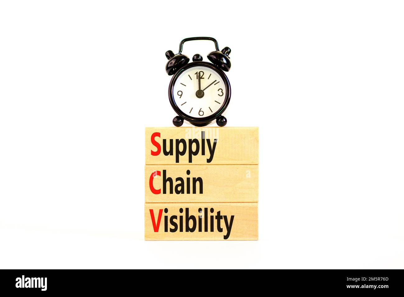 SCV supply chain visibility symbol. Concept words SCV supply chain ...