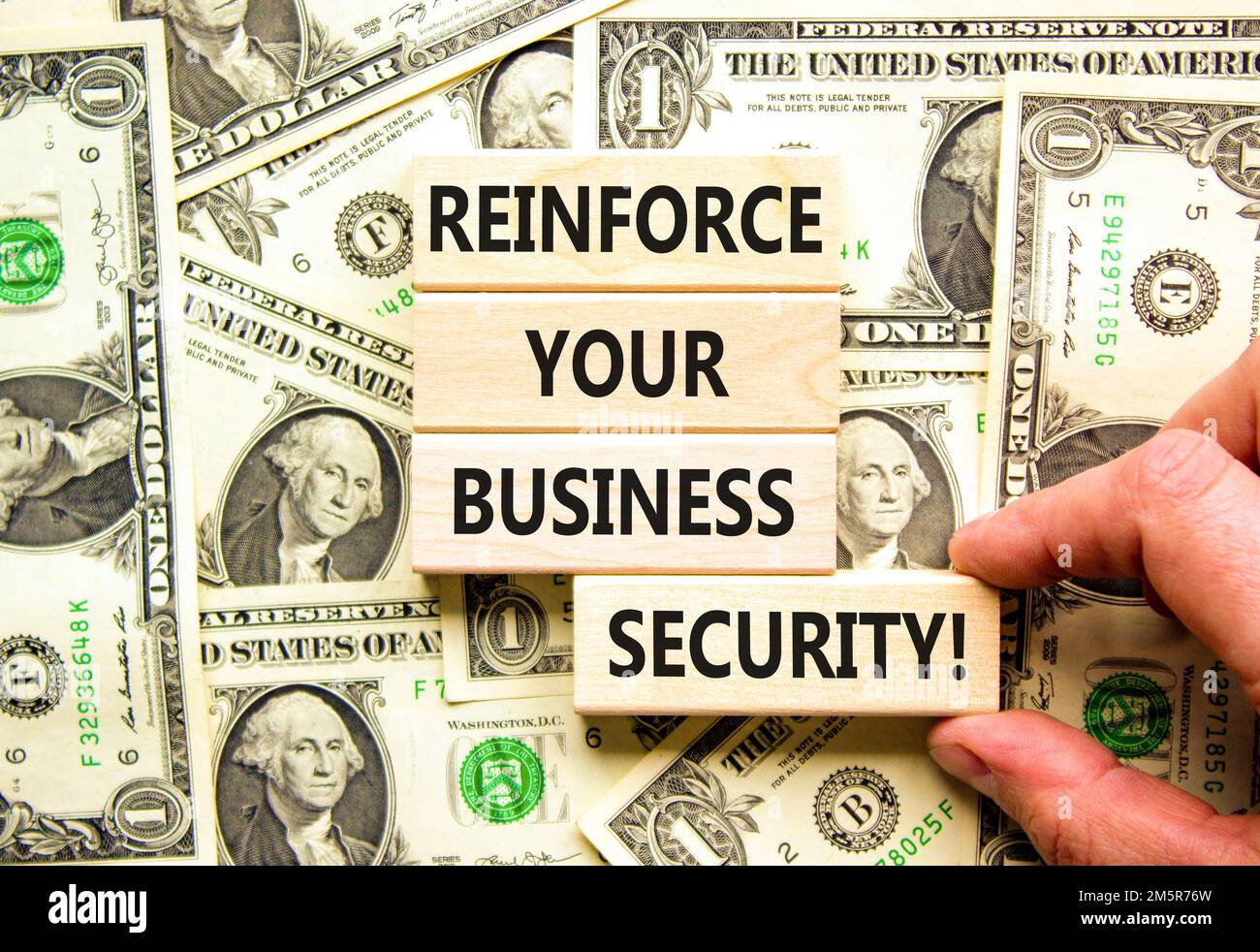 Reinforce your business security symbol. Concept word Reinforce your ...