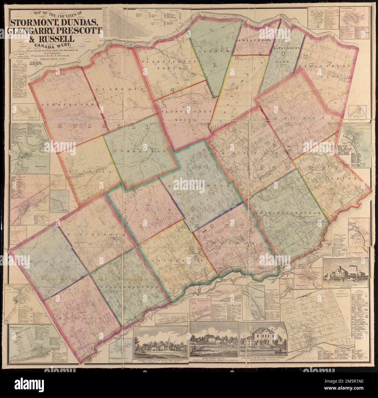 Map of the counties of Stormont, Dundas, Glengarry, Prescott & Russell ...