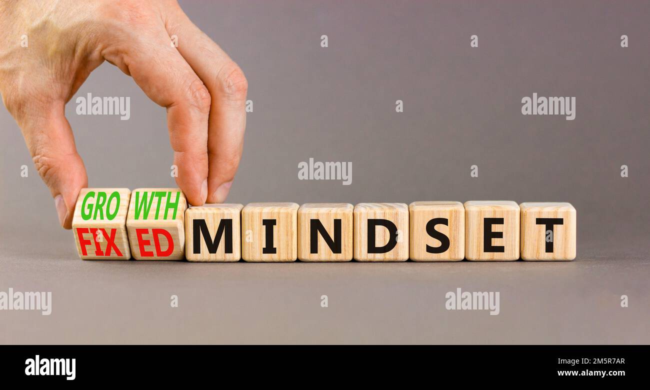 Growth or fixed mindset symbol. Concept words Growth mindset and Fixed ...