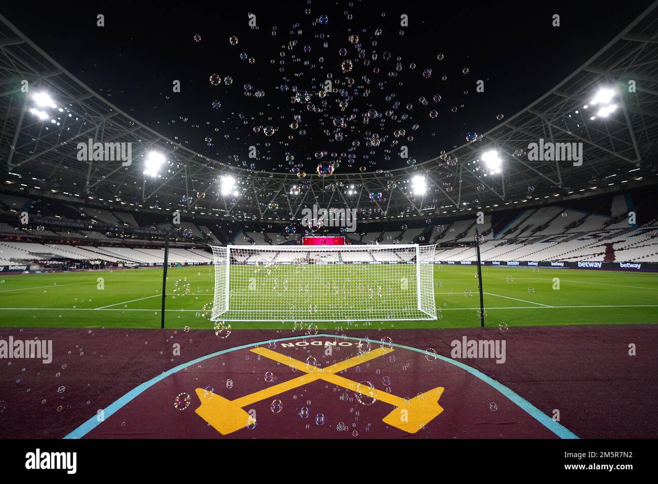 A view of the pitch before the Premier League match at the London ...