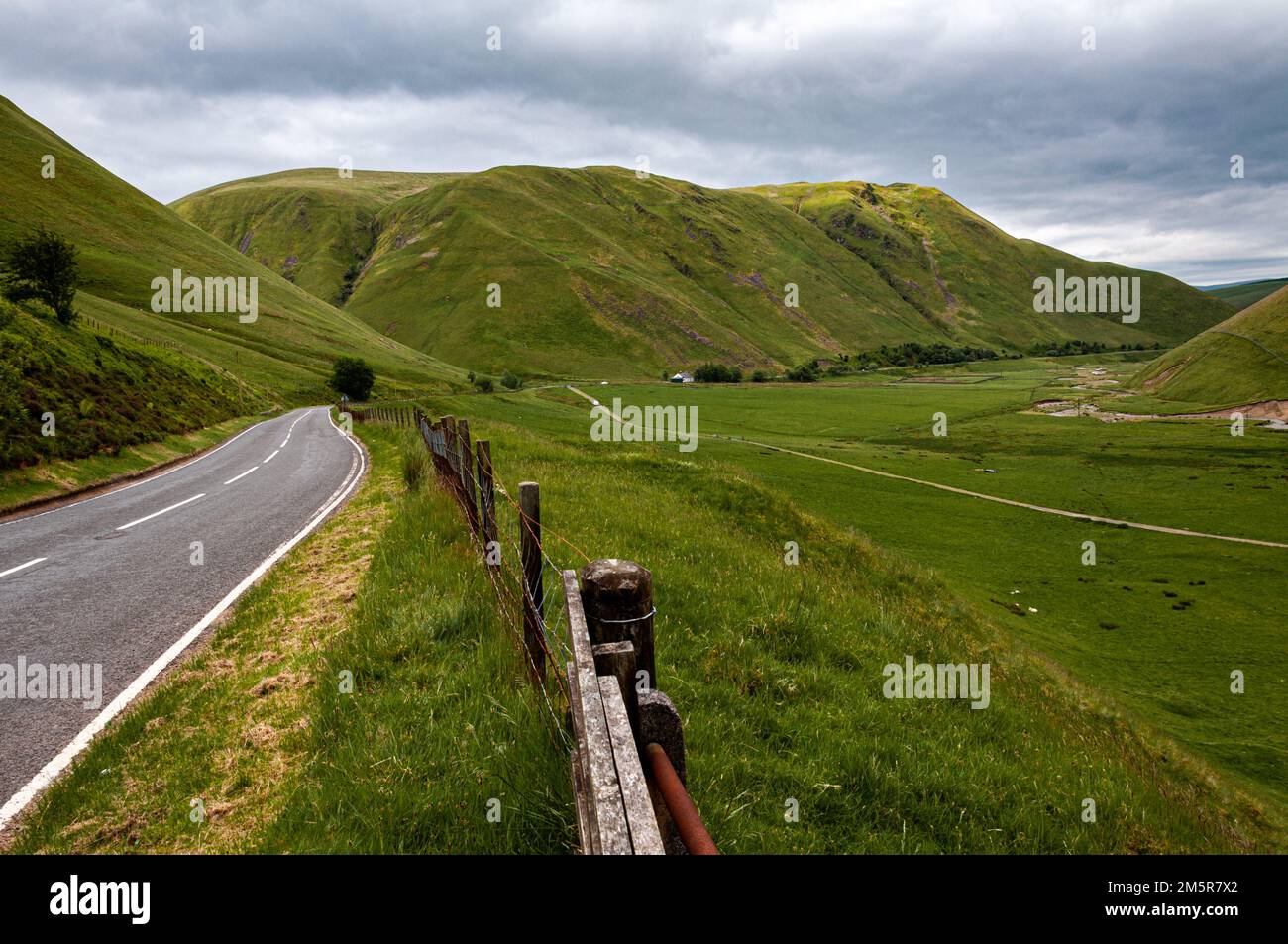 Lookng south into the Dalveen Pass in the Lowther Hills in the Southern ...
