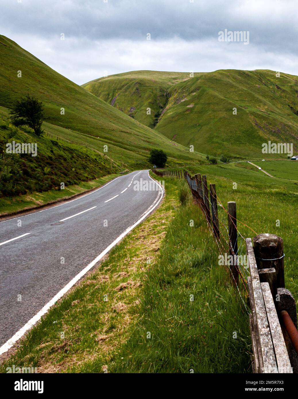 Lookng south into the Dalveen Pass in the Lowther Hills in the Southern ...