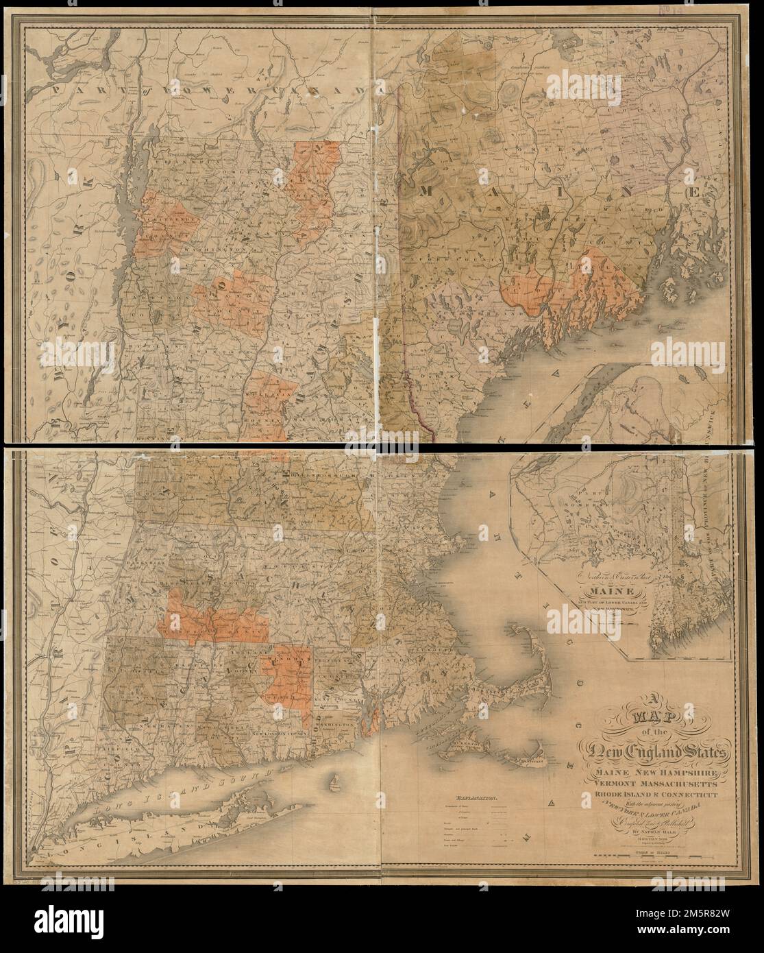 A map of the New England states : Maine, New Hampshire, Vermont ...