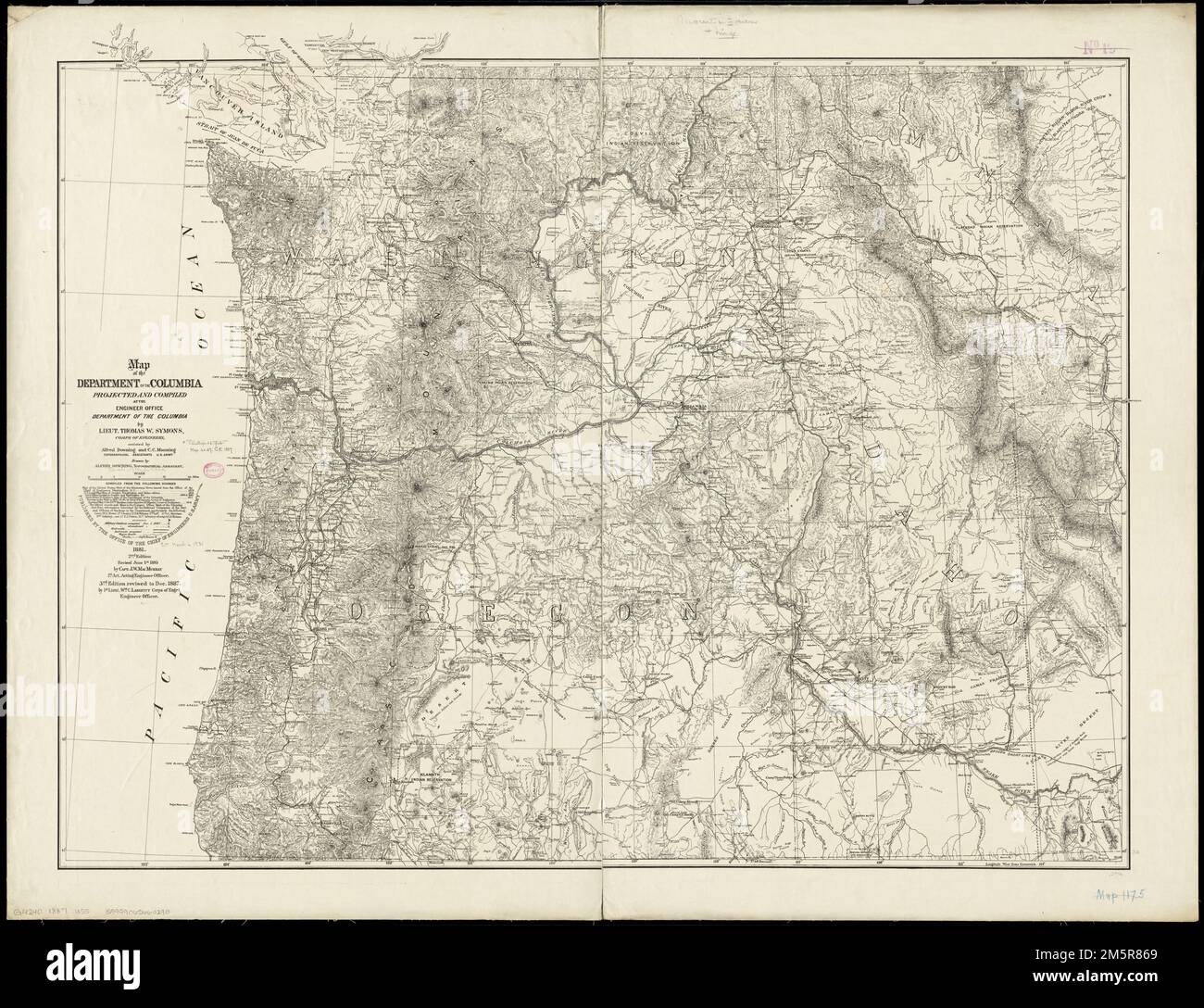 Map of the Department of the Columbia. Shows military stations occupied ...