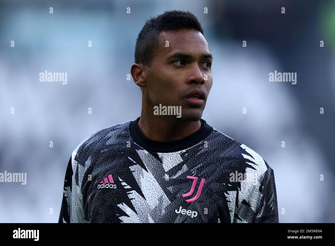 Alex Sandro of Juventus Fc during warm up before the friendly football ...