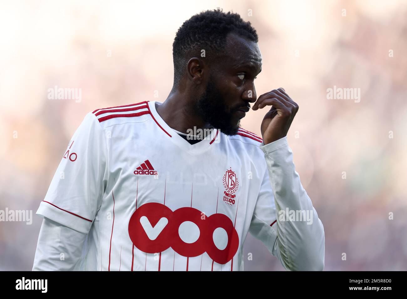 Merveille Bokadi of Standard de Liege looks on during the friendly ...