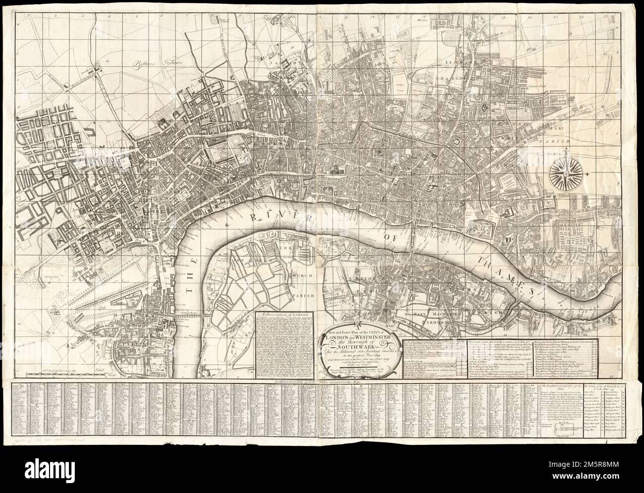 A new and exact plan of the city's of London and Westminster, the ...