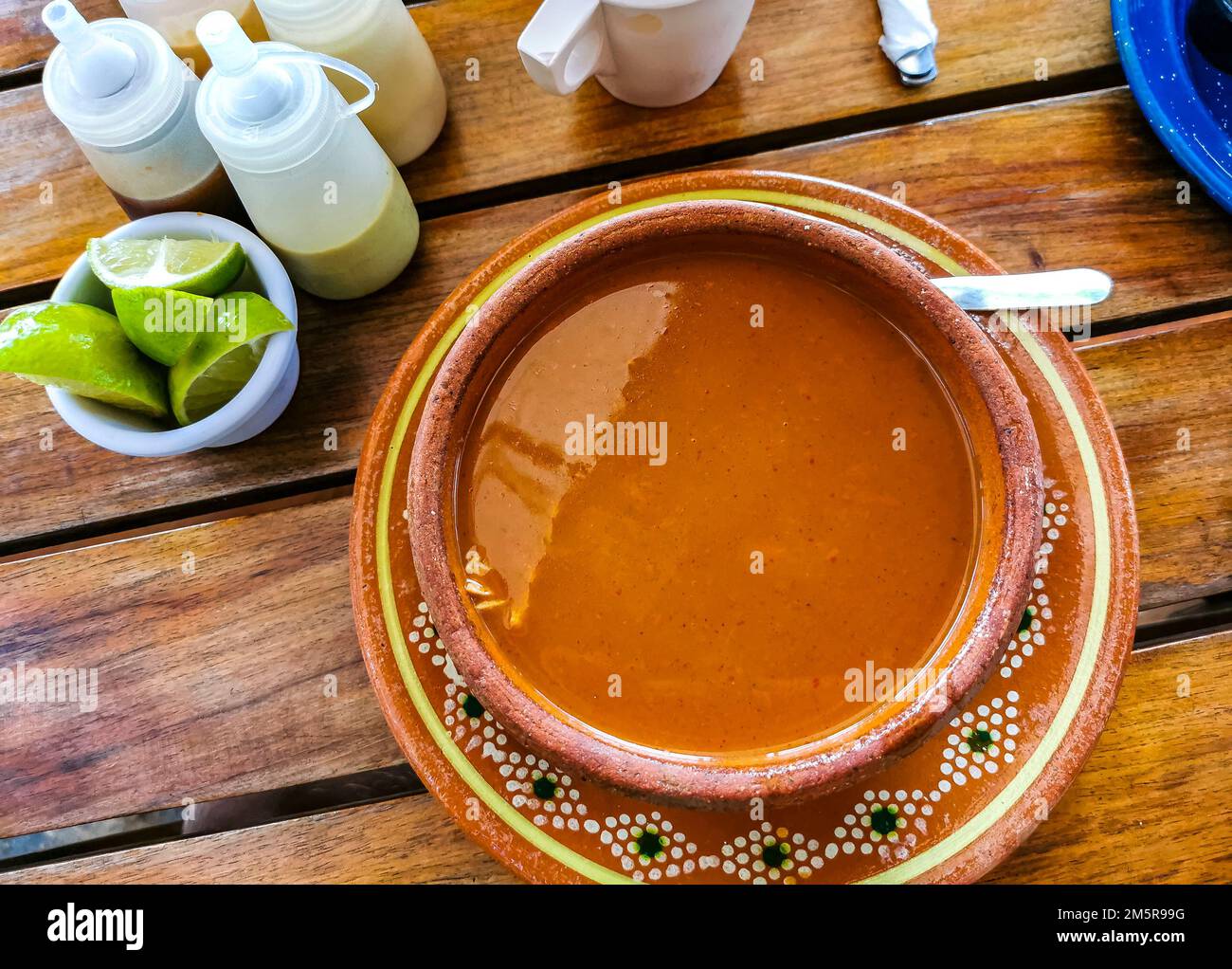 Aztec Mexican soup in a restaurant in Playa del Carmen Quintana Roo ...
