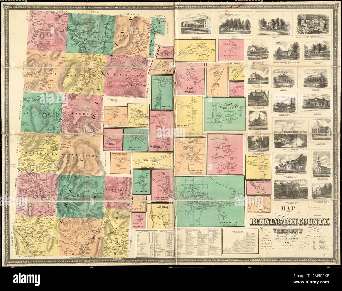 Map of bennington hi-res stock photography and images - Alamy