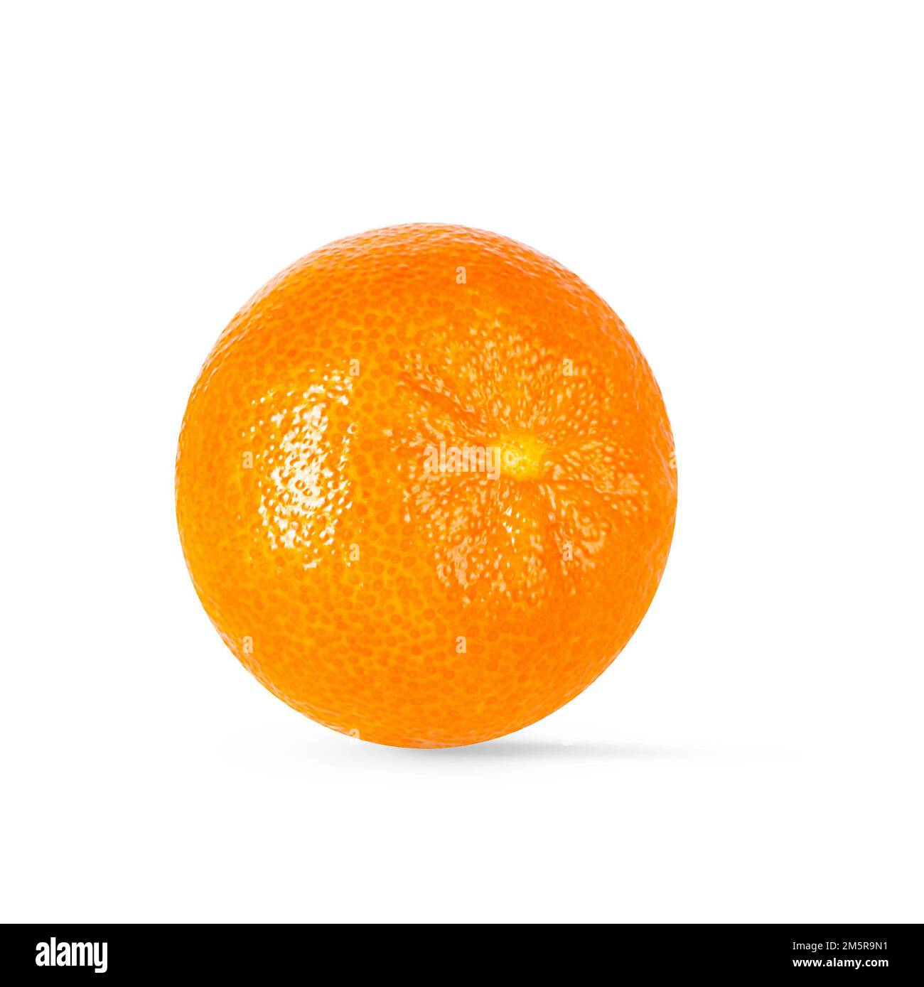Isolated citrus fruit. One tangerine isolated on white background ...